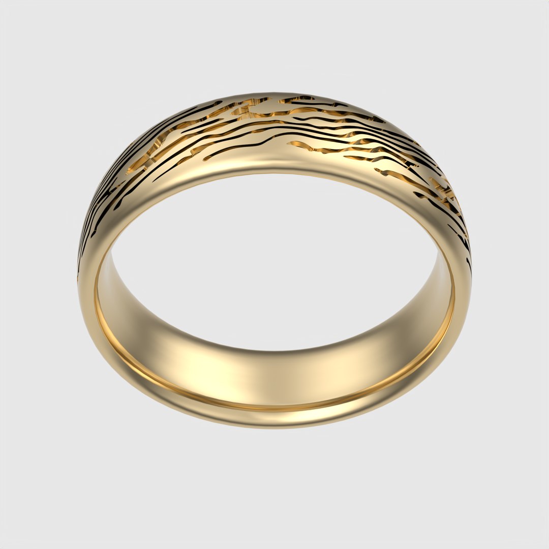 3D Model Wave Pattern Artistic Ring JDBCo - TurboSquid 2345196