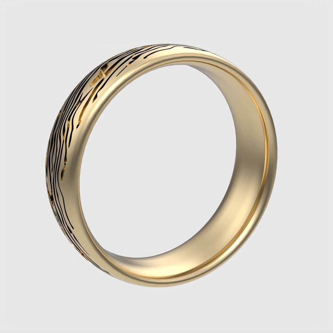 3D Model Wave Pattern Artistic Ring JDBCo - TurboSquid 2345196