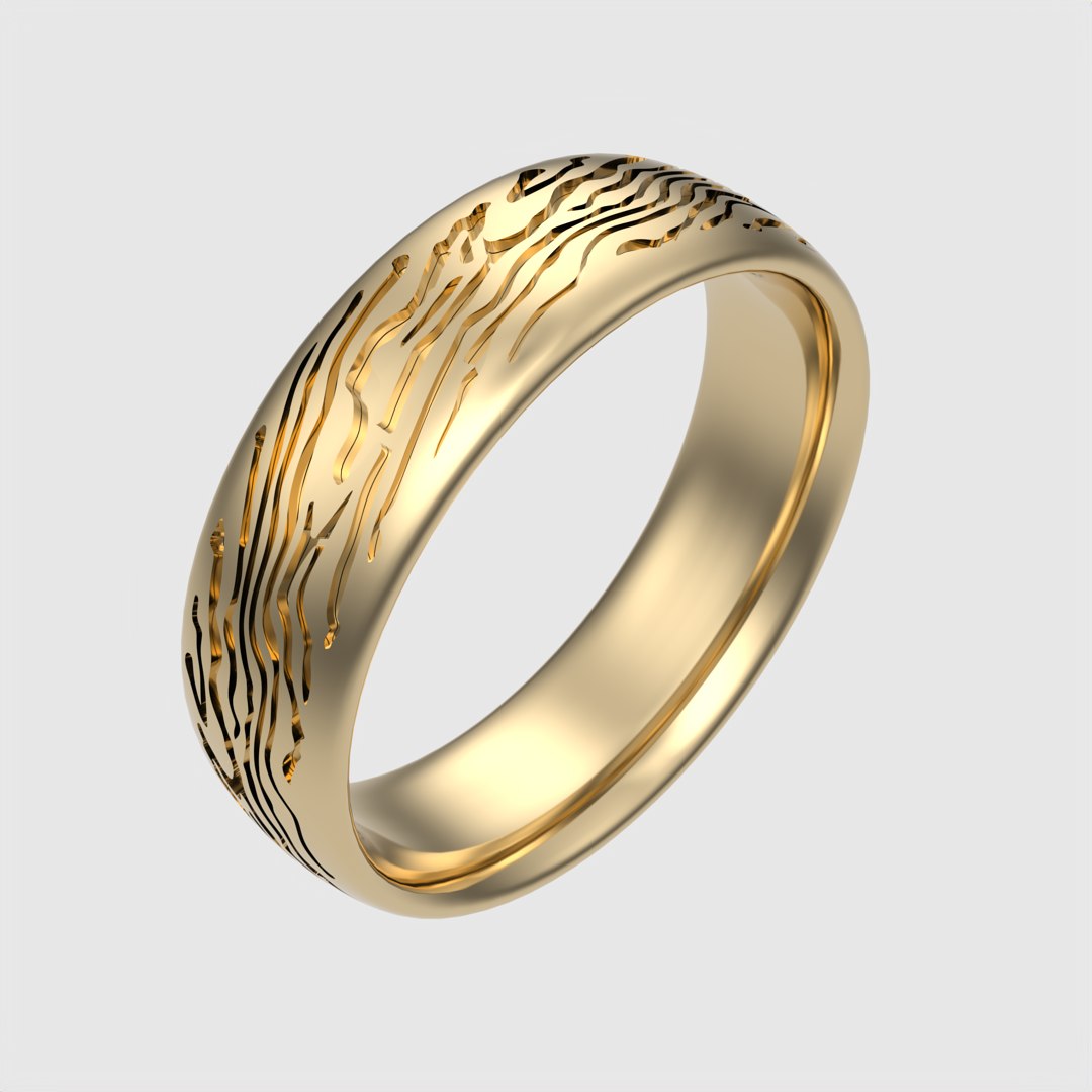 3D Model Wave Pattern Artistic Ring JDBCo - TurboSquid 2345196