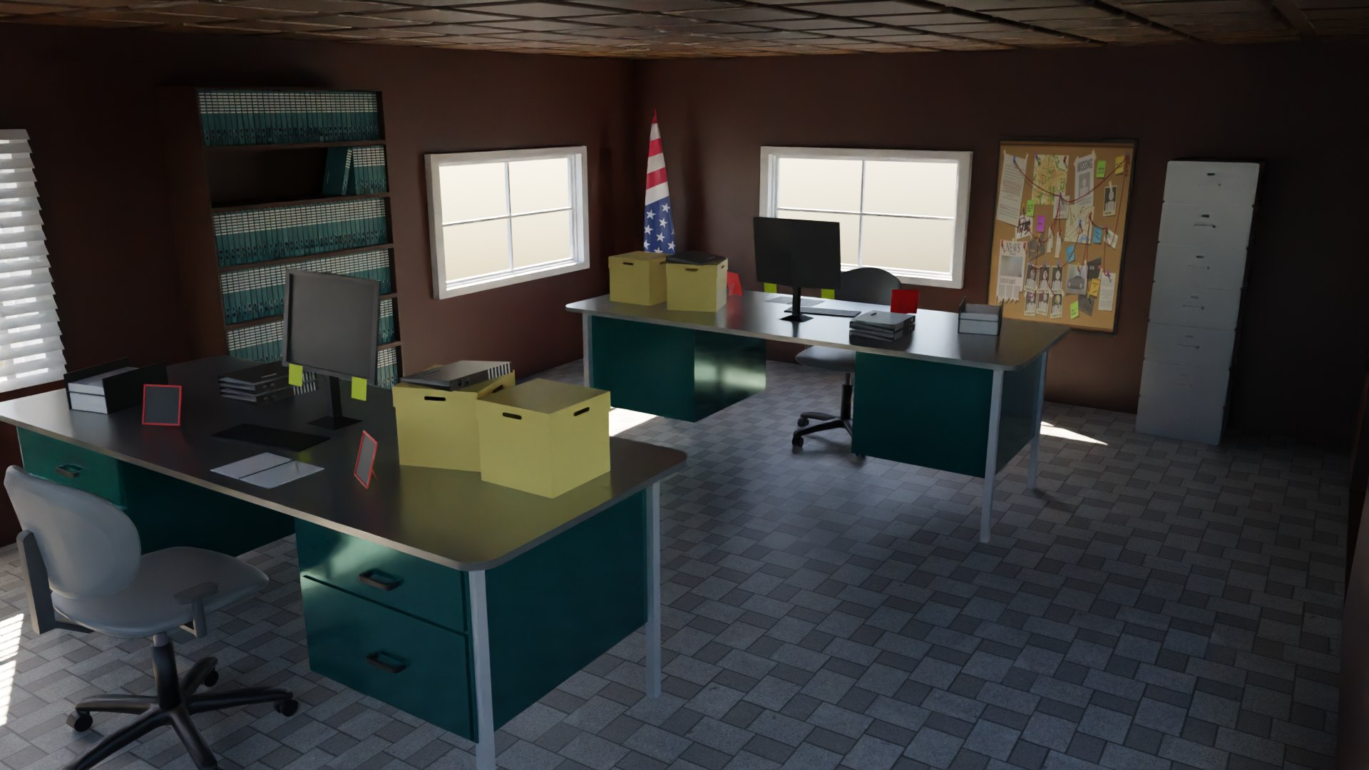 3D Police Station Interior - TurboSquid 2158037