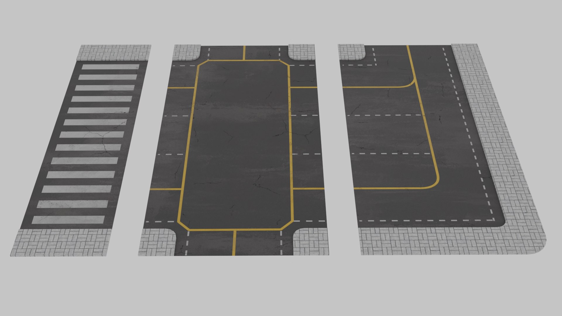 3D Modular Road Pack - TurboSquid 2327530