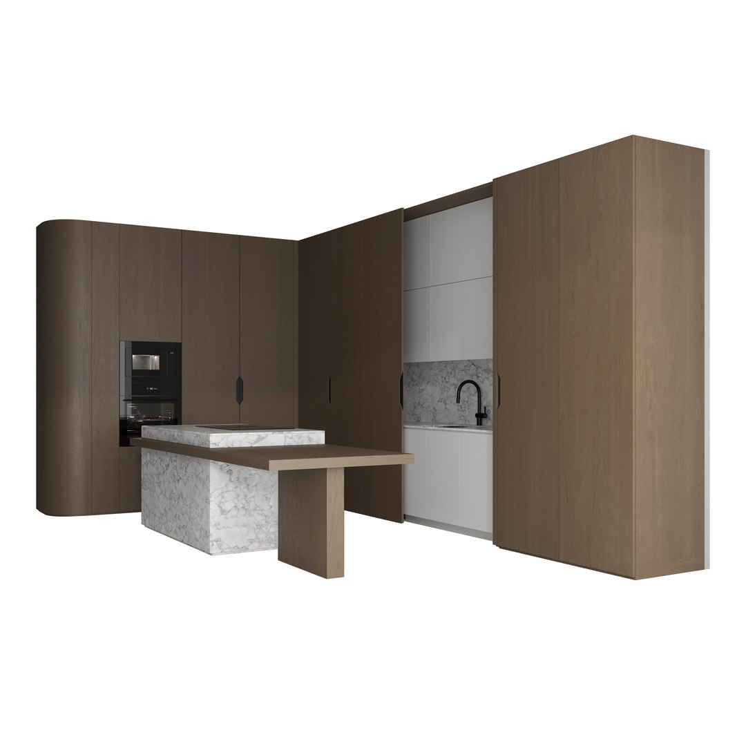 3D Kitchen Set 23 Model - TurboSquid 2150391