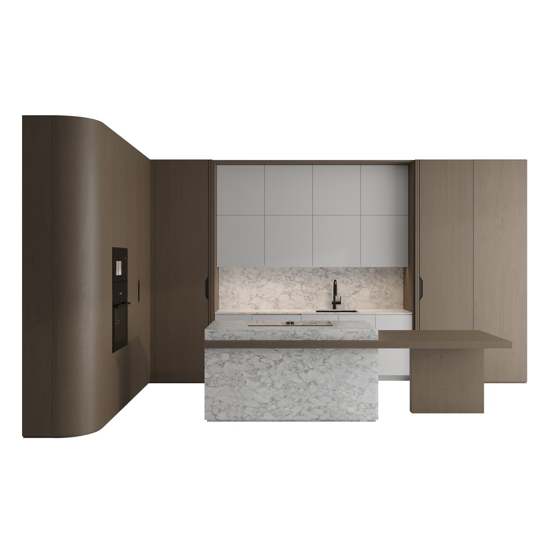 3D Kitchen Set 23 Model - TurboSquid 2150391