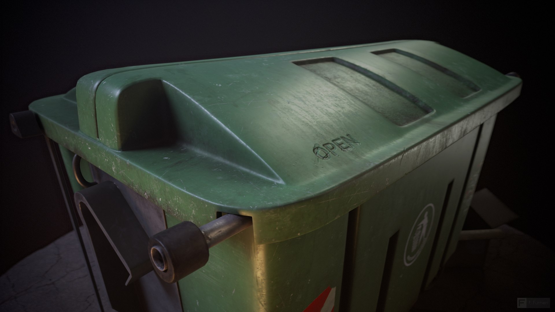 3D model Urban Garbage Dumpster - TurboSquid 2055624