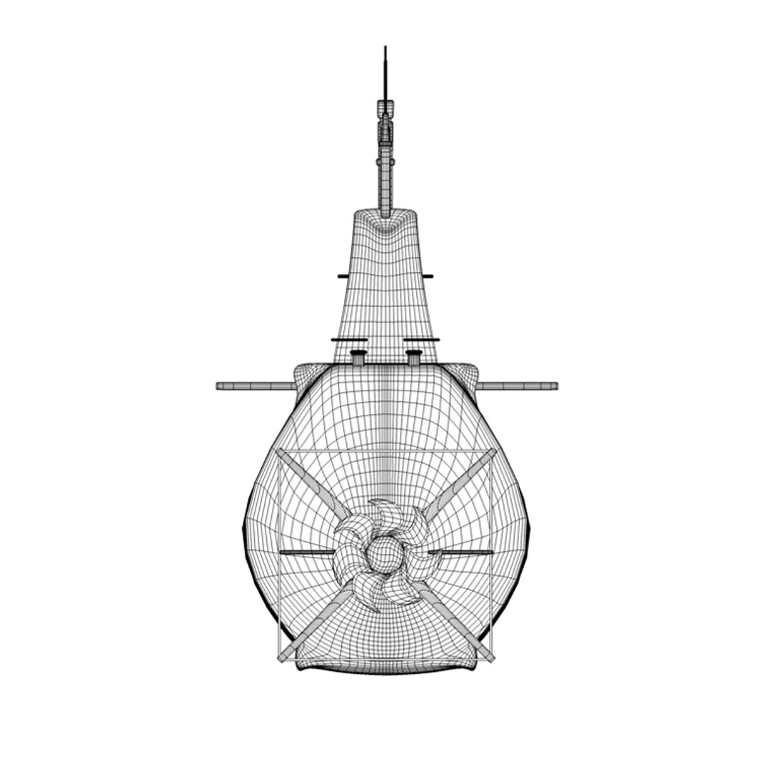 Realistic Ins Dolphin Class Submarine C4d