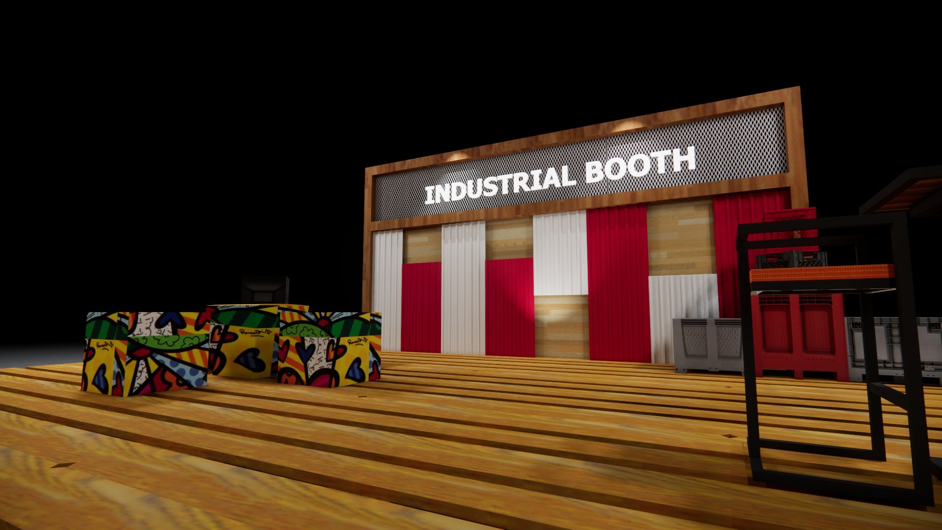 INDUSTRIAL BOOTH Model - TurboSquid 1813286