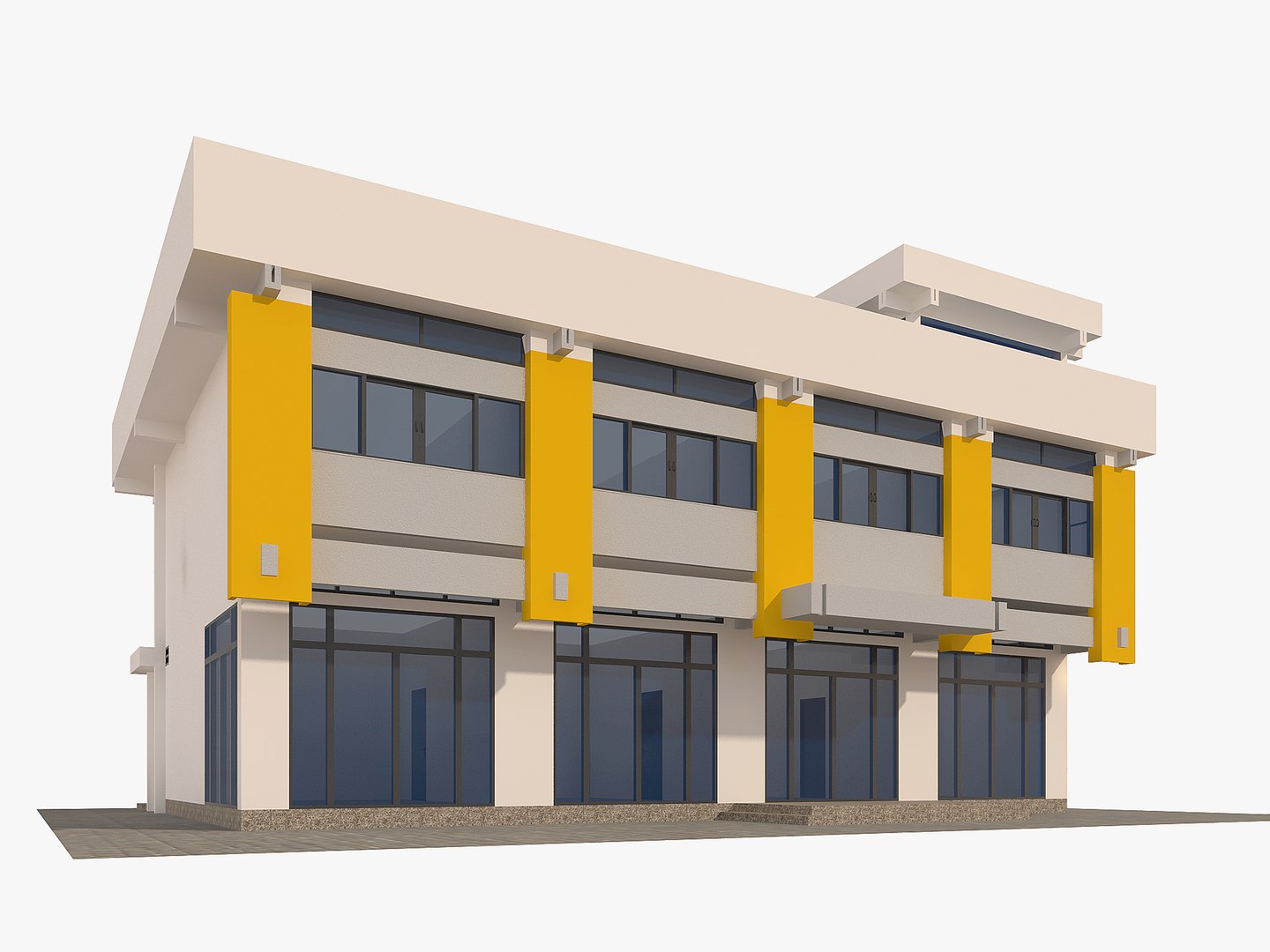 1970s Office Building Model - TurboSquid 1598511