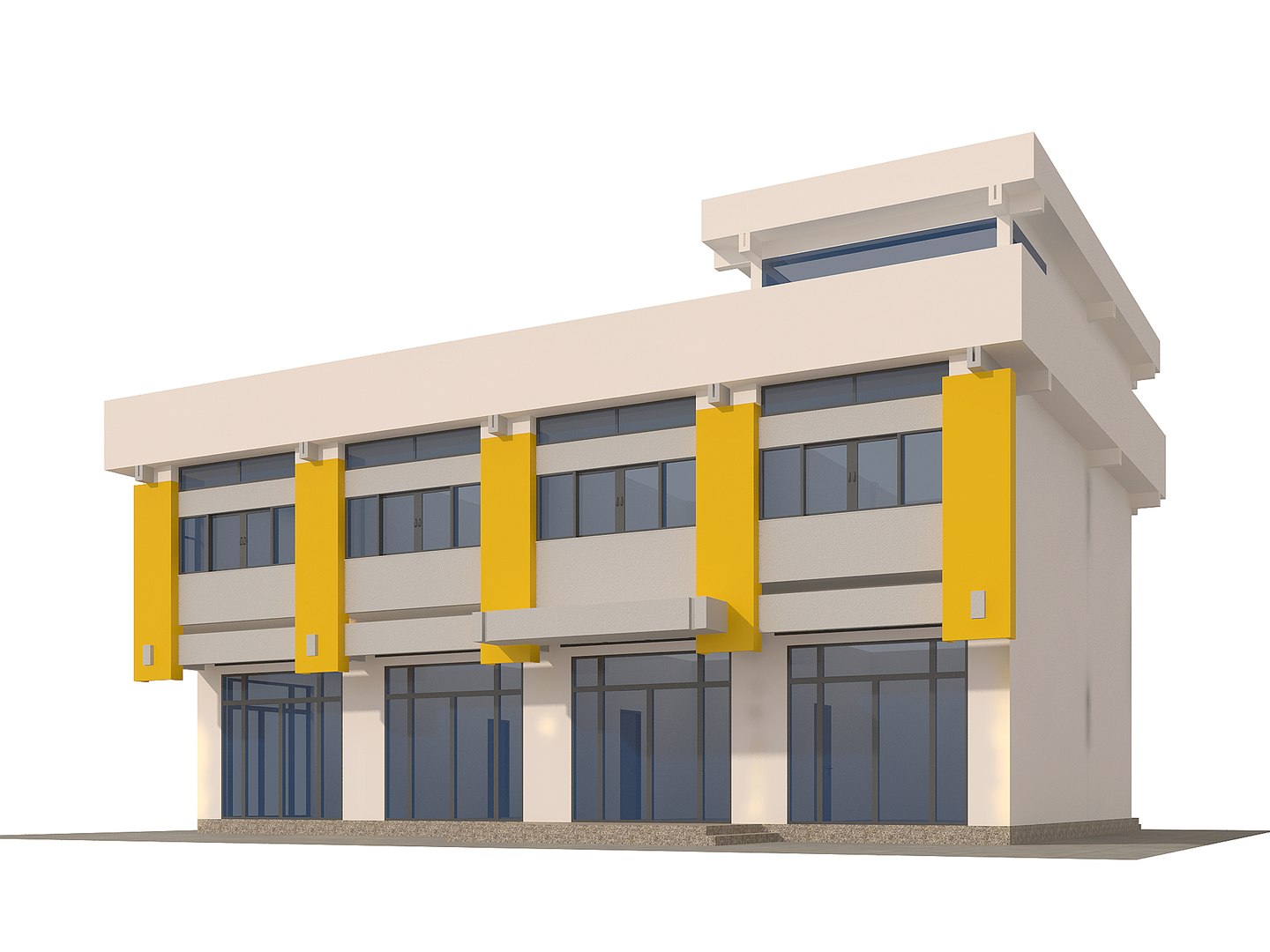 1970s Office Building Model - TurboSquid 1598511