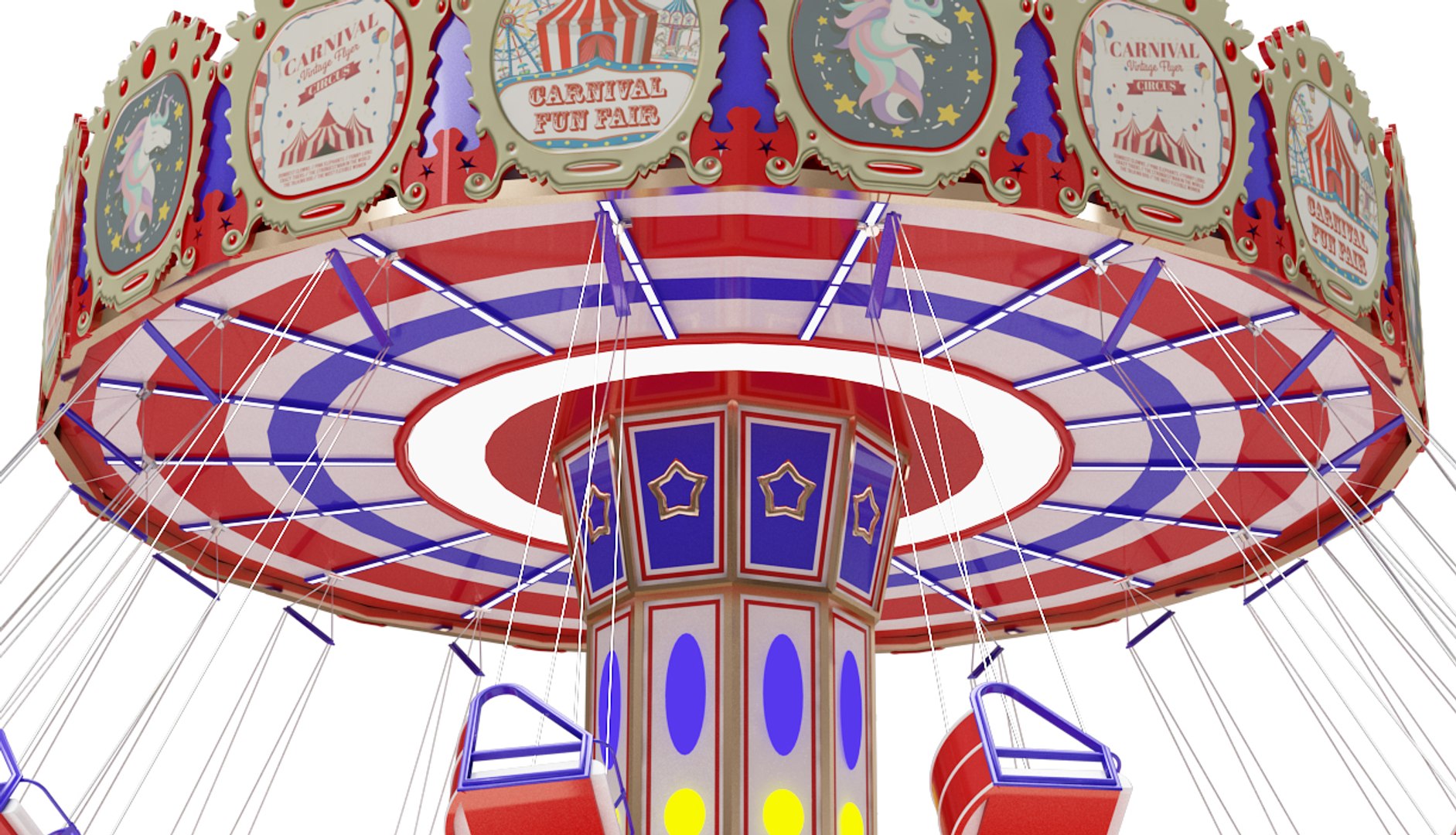 Funfair Swing Model - TurboSquid 1451203