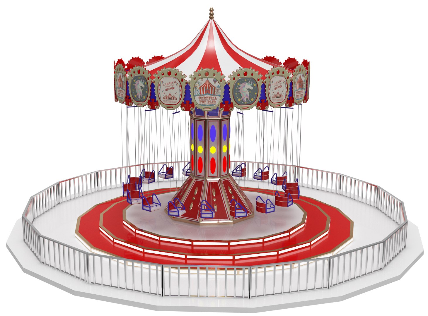 Funfair Swing Model - TurboSquid 1451203