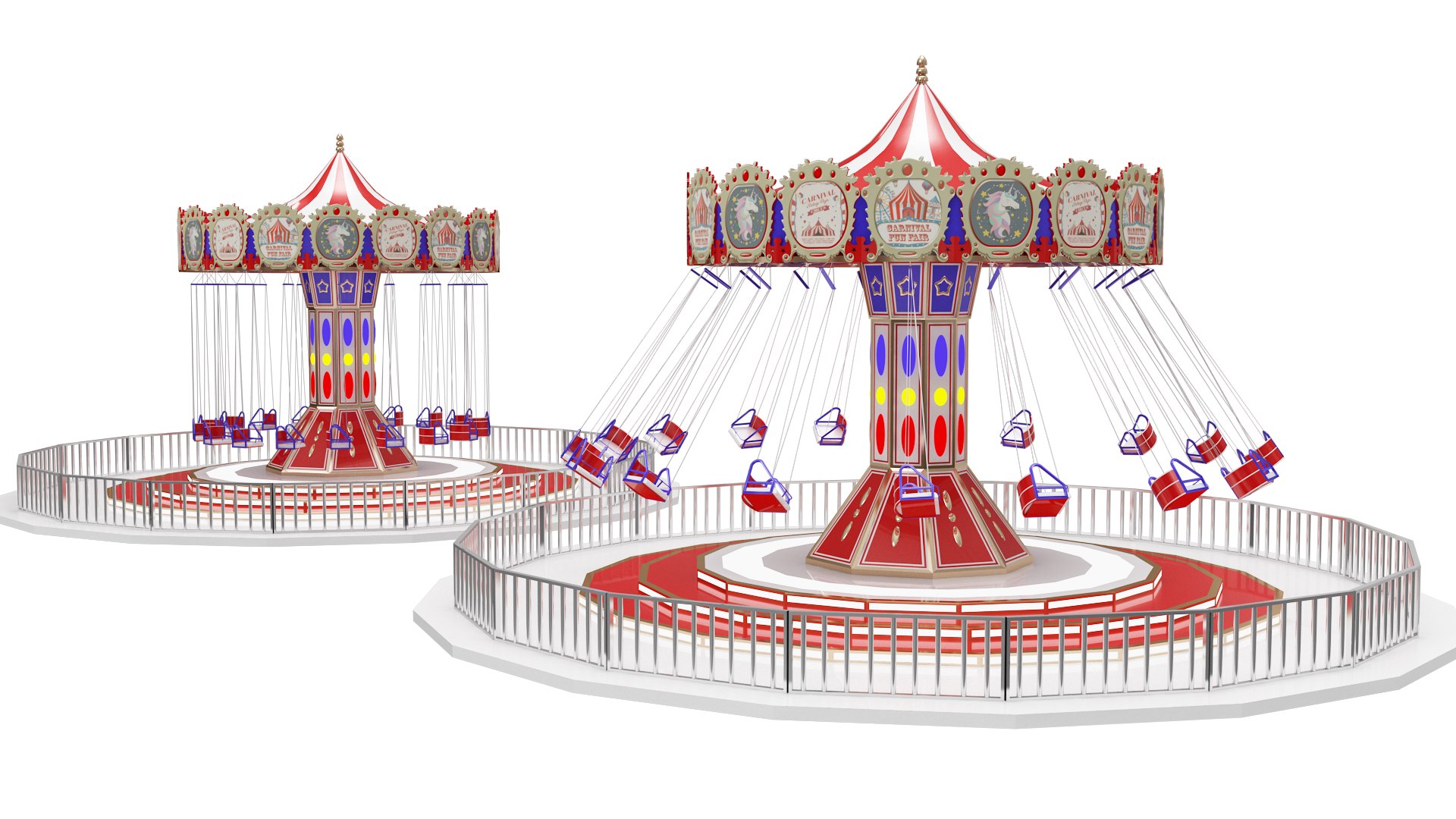 Funfair Swing Model - TurboSquid 1451203