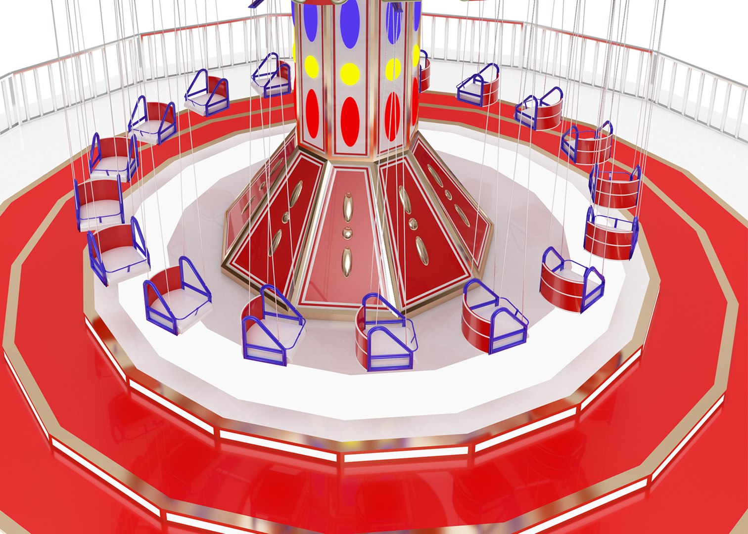 Funfair Swing Model - TurboSquid 1451203