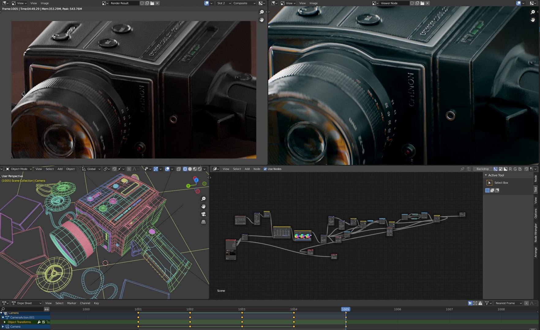 3D Chinon 8mm Film Camera Model And Scene Model - TurboSquid 1778687