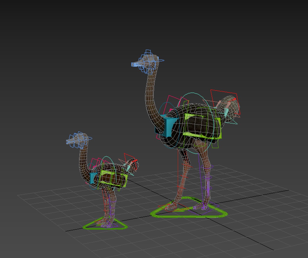 Ostrich Low-poly 3D Model - TurboSquid 1463492