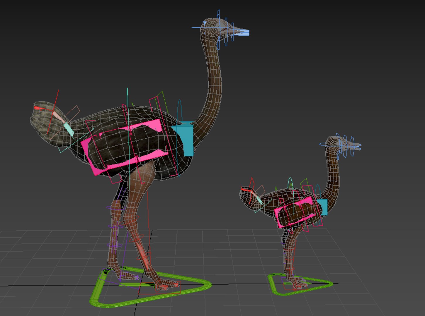 Ostrich Low-poly 3D Model - TurboSquid 1463492