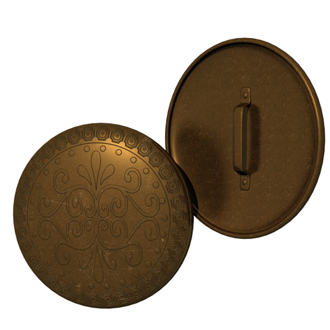 Bronze Shields 3d Model