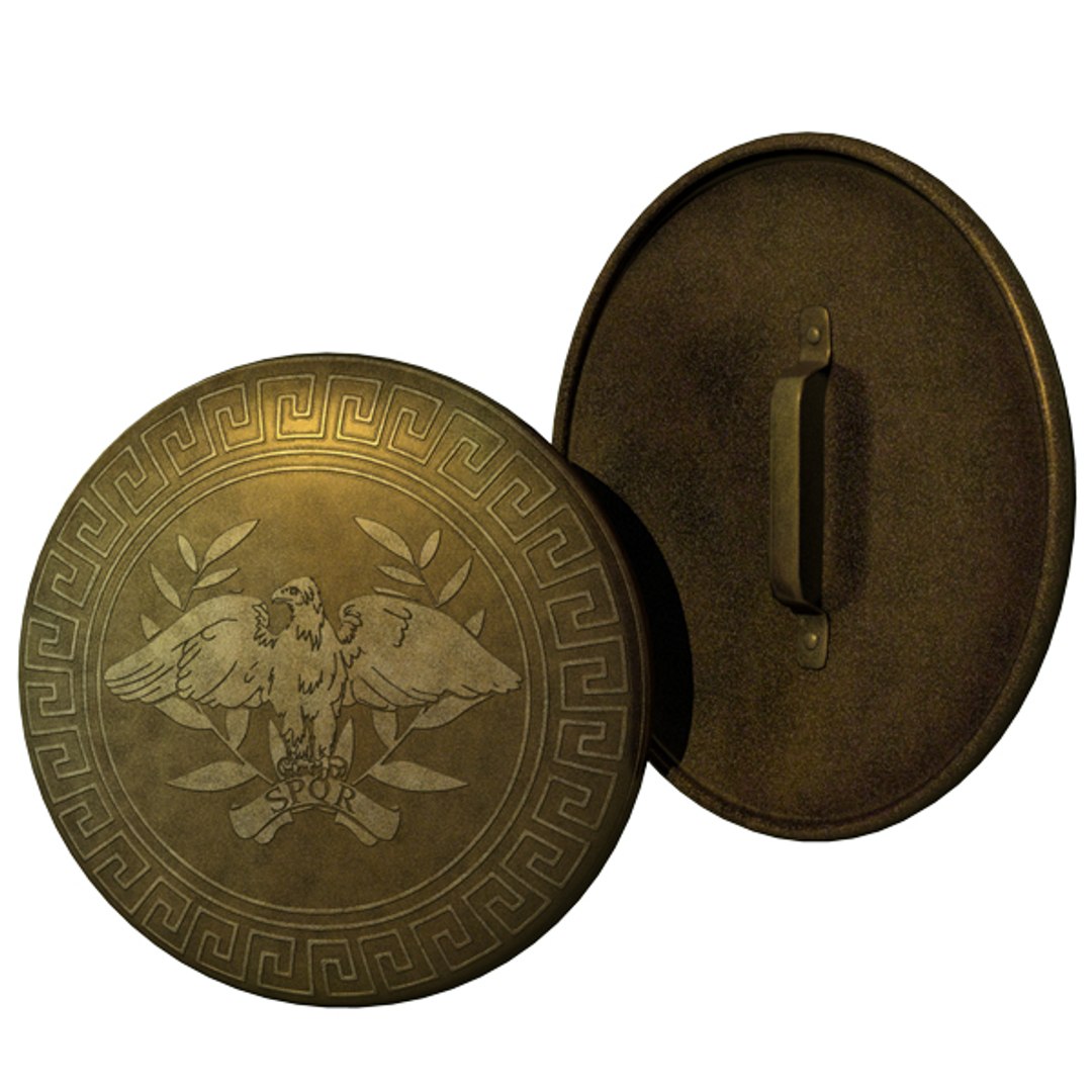 Bronze Shields 3d Model