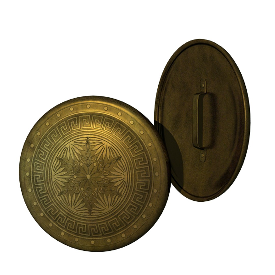 Bronze Shields 3d Model