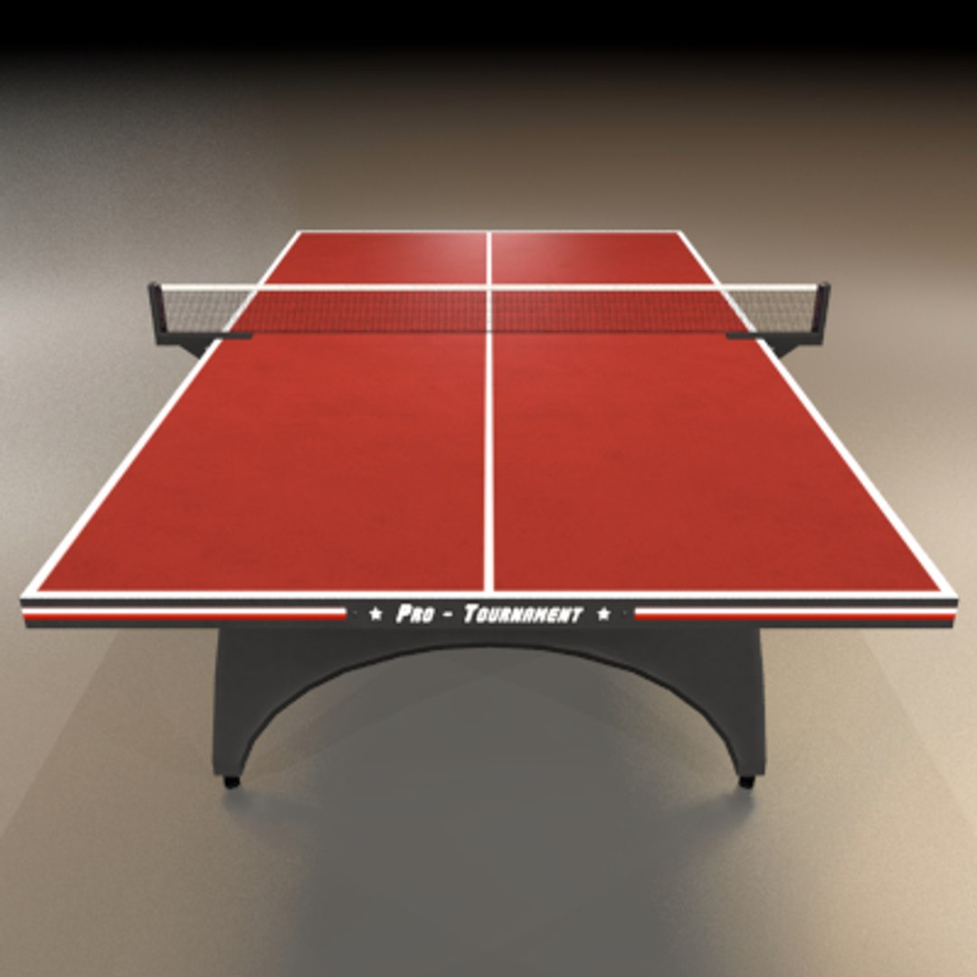 3d Red Ping Pong Table