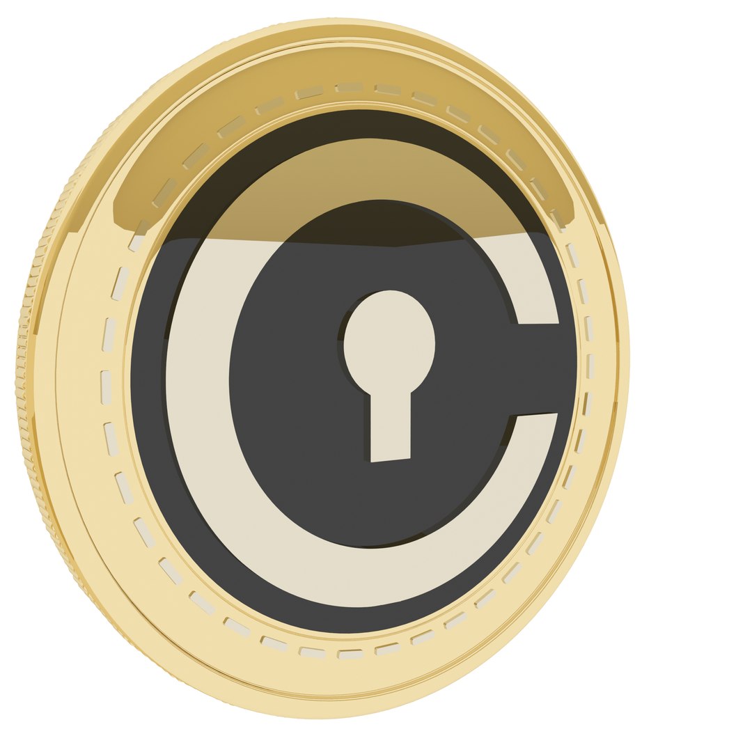 3D Civic Cryptocurrency Gold Coin model - TurboSquid 1783725