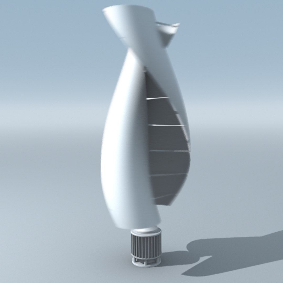 3ds Max Helical Savonius Wind Turbine