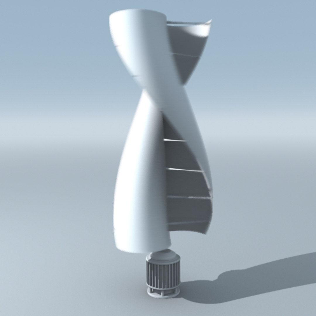 3ds Max Helical Savonius Wind Turbine