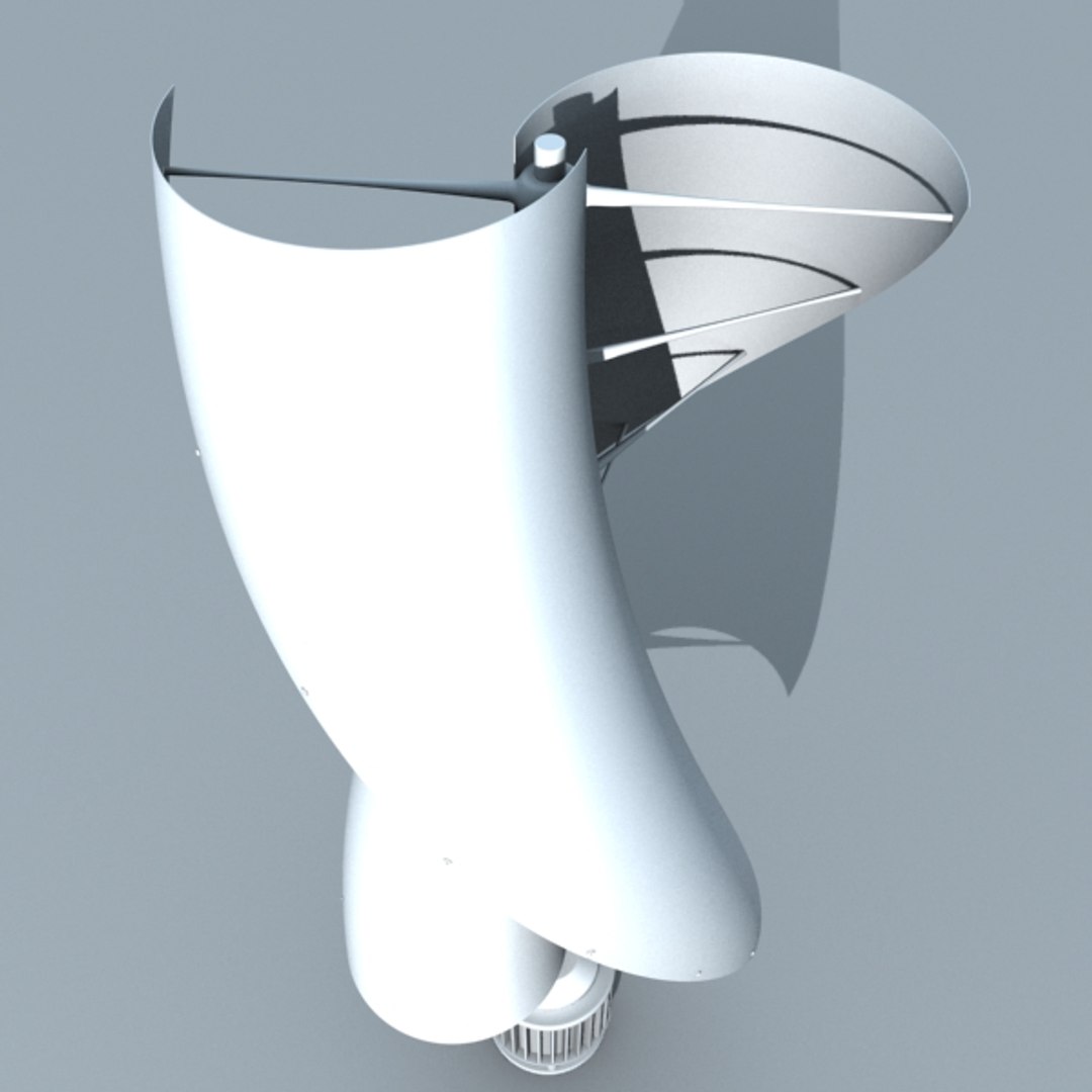 3ds Max Helical Savonius Wind Turbine