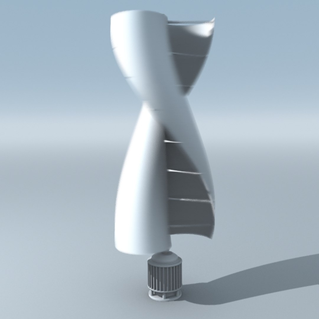 3ds Max Helical Savonius Wind Turbine