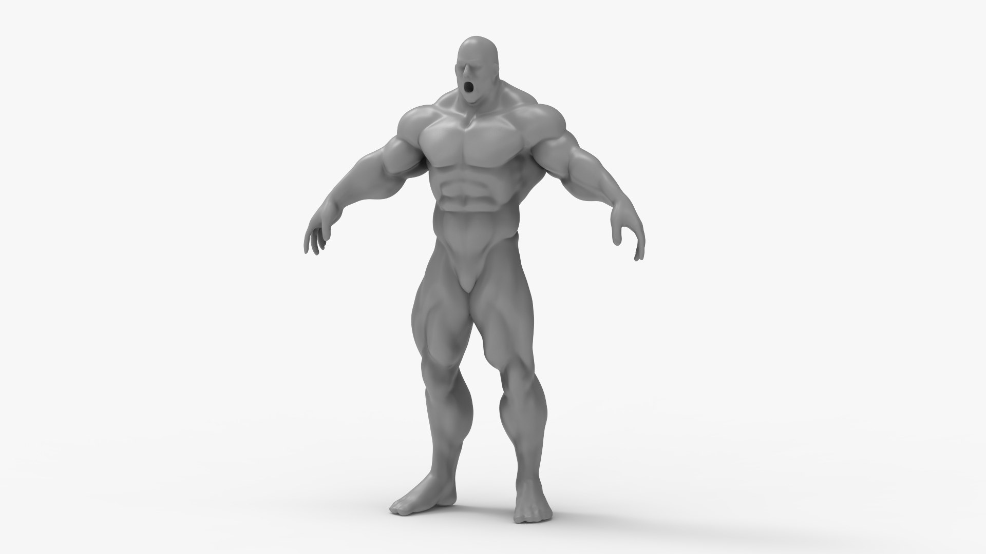 3D Model Bodybuilder Man Wireframe - TurboSquid 1709137