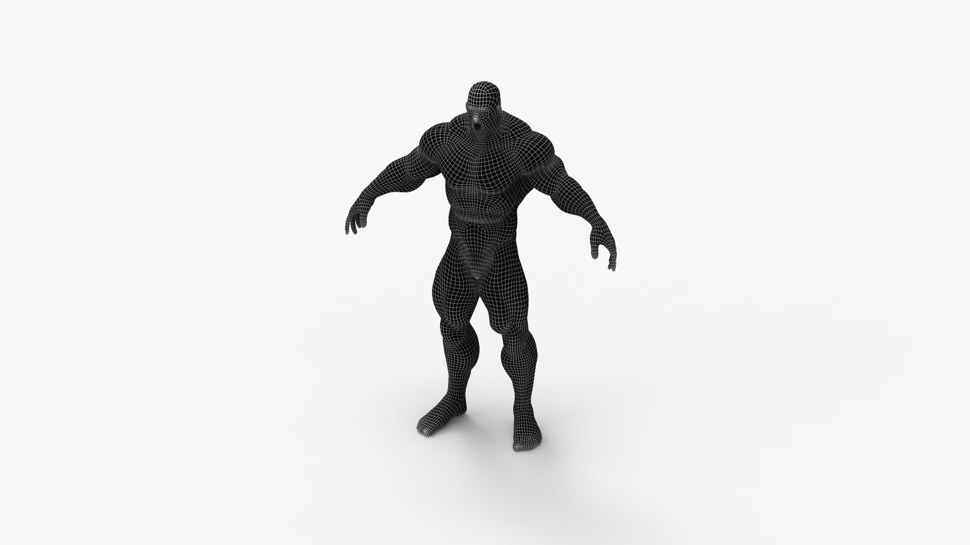 3D Model Bodybuilder Man Wireframe - TurboSquid 1709137