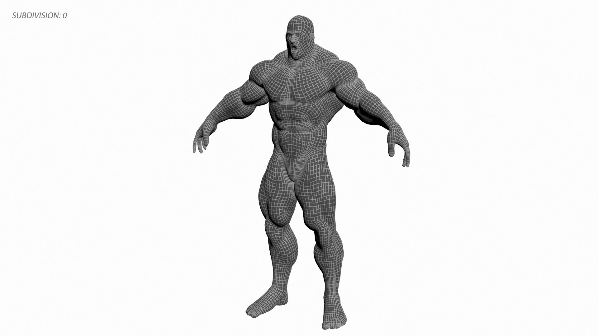 3D Model Bodybuilder Man Wireframe - TurboSquid 1709137