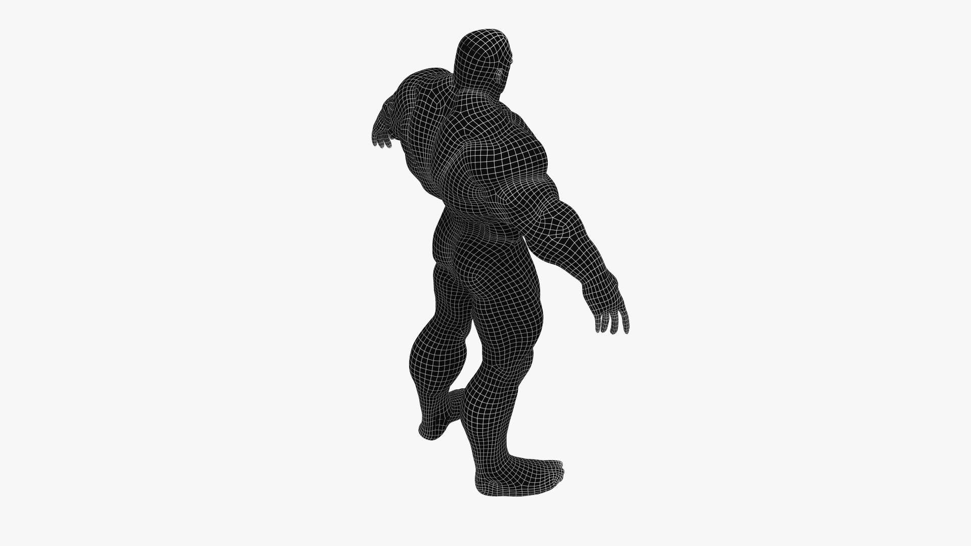 3D Model Bodybuilder Man Wireframe - TurboSquid 1709137