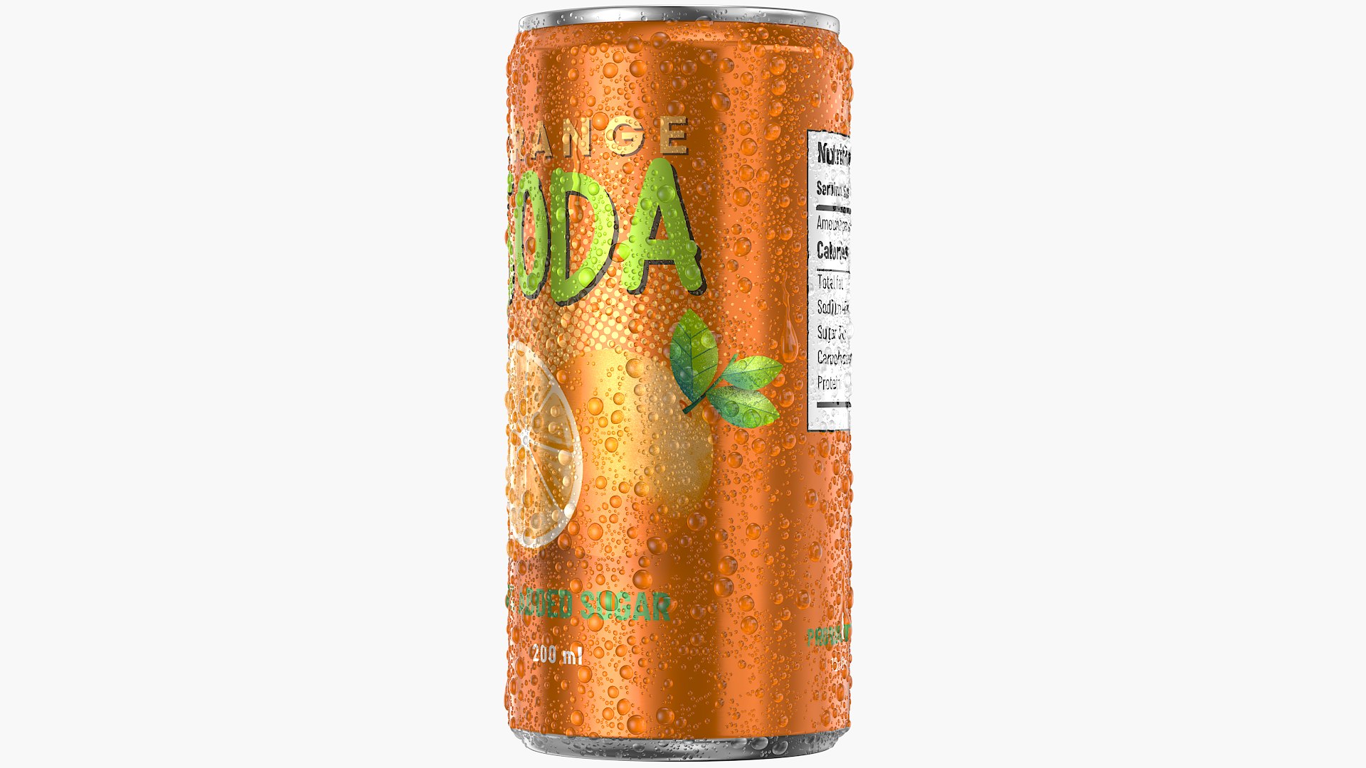 Slim Soda Can With Droplets 200ml 3D - TurboSquid 2242214