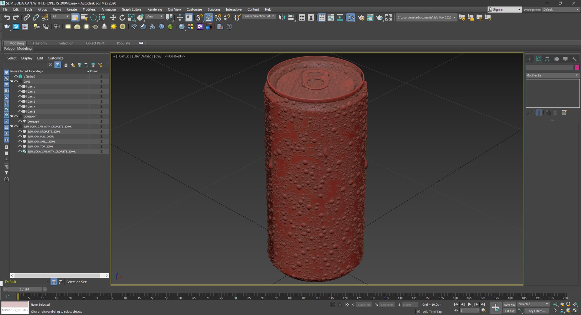 Slim Soda Can With Droplets 200ml 3D - TurboSquid 2242214