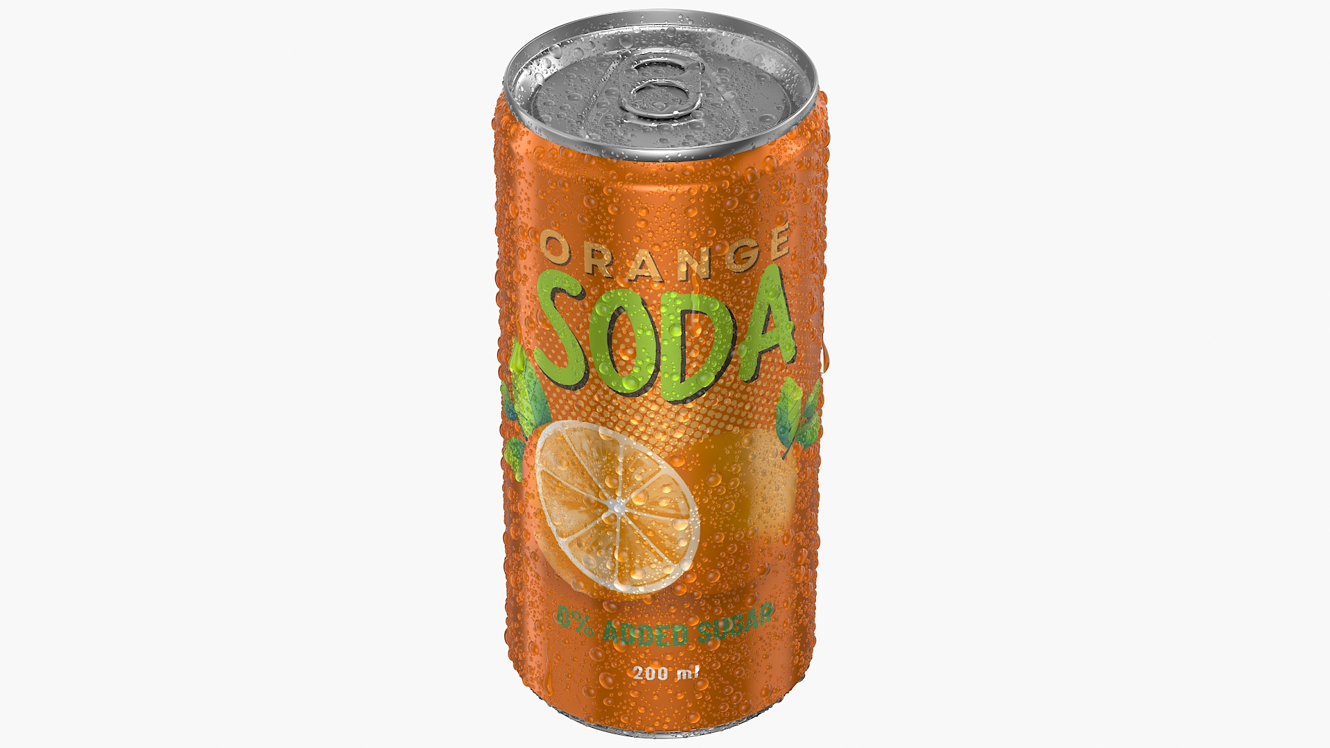 Slim Soda Can With Droplets 200ml 3D - TurboSquid 2242214