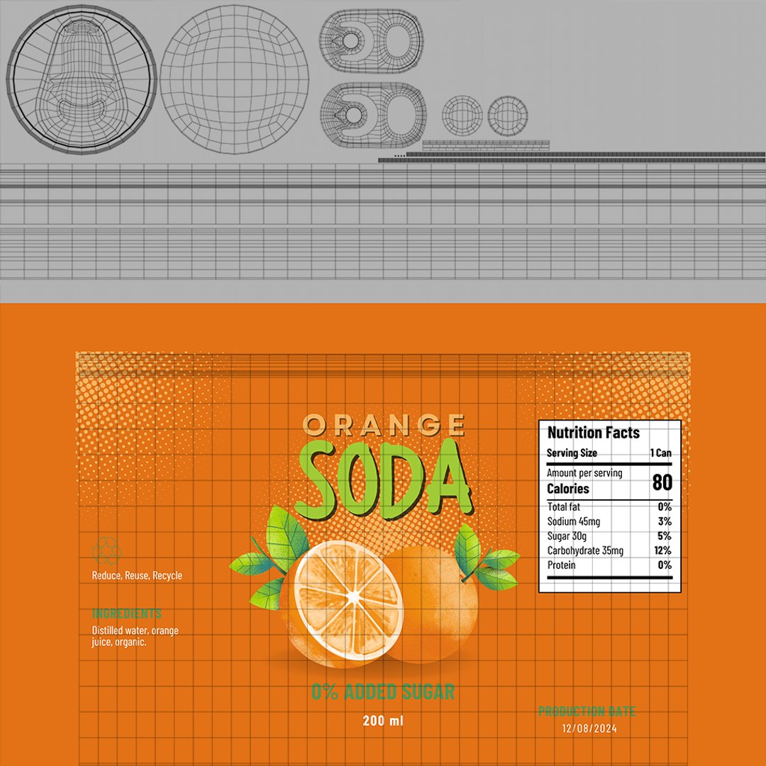 Slim Soda Can With Droplets 200ml 3D - TurboSquid 2242214