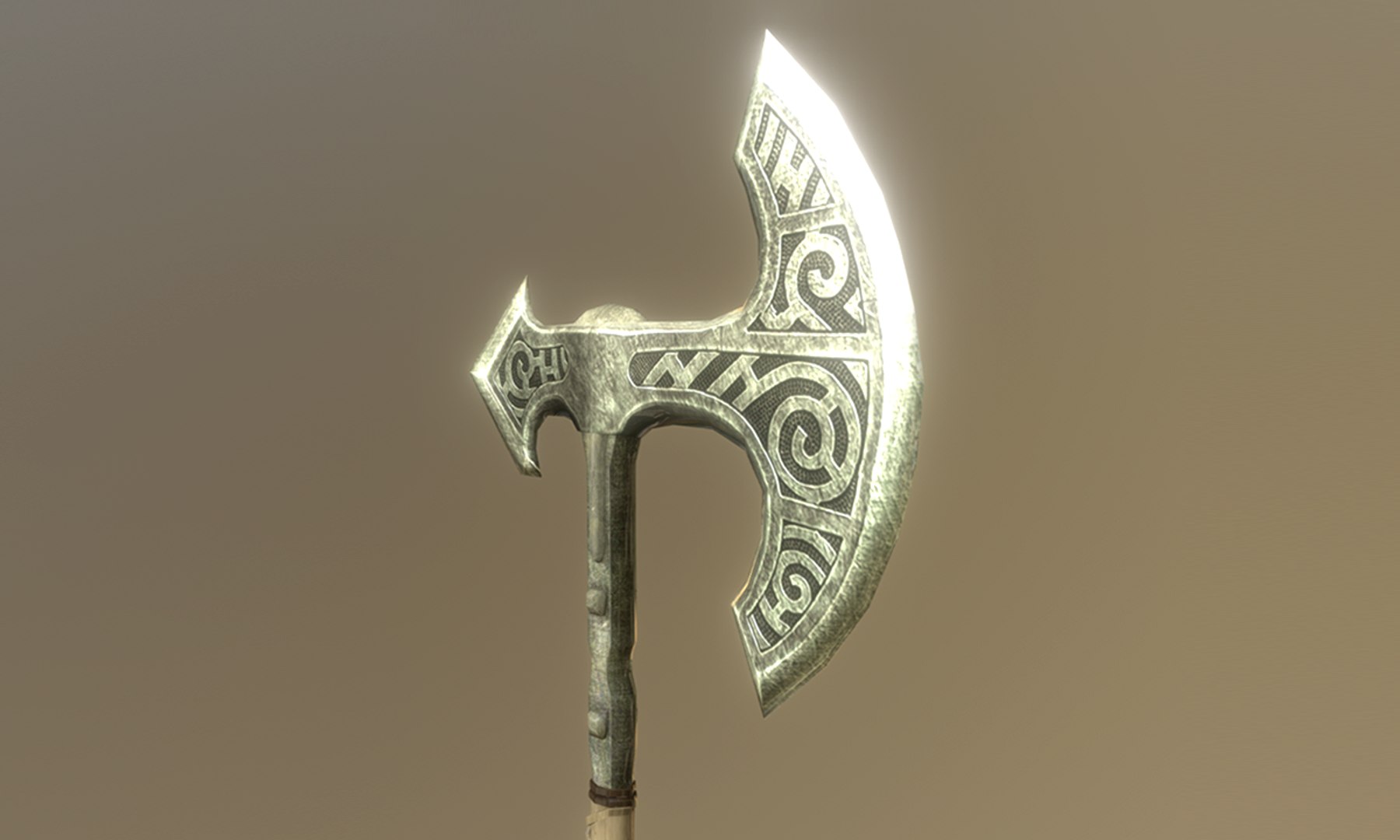 Free skyrim steel war axe model - TurboSquid 1292258