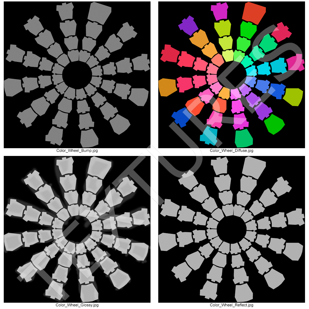 3d model color wheel