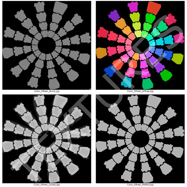 3d model color wheel