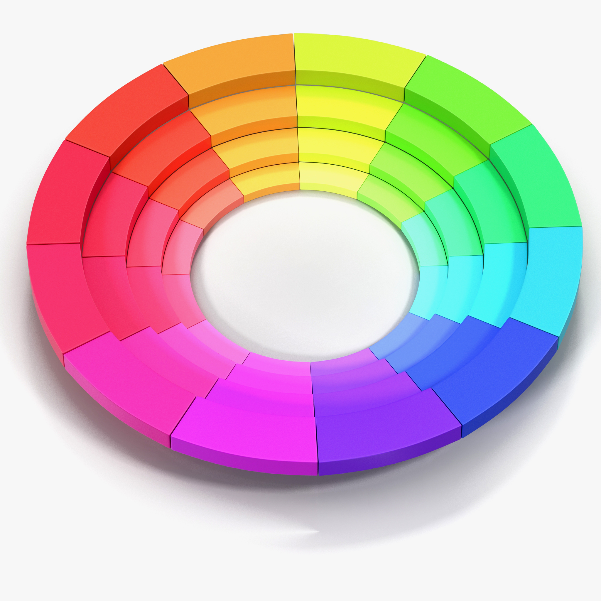 3d model color wheel