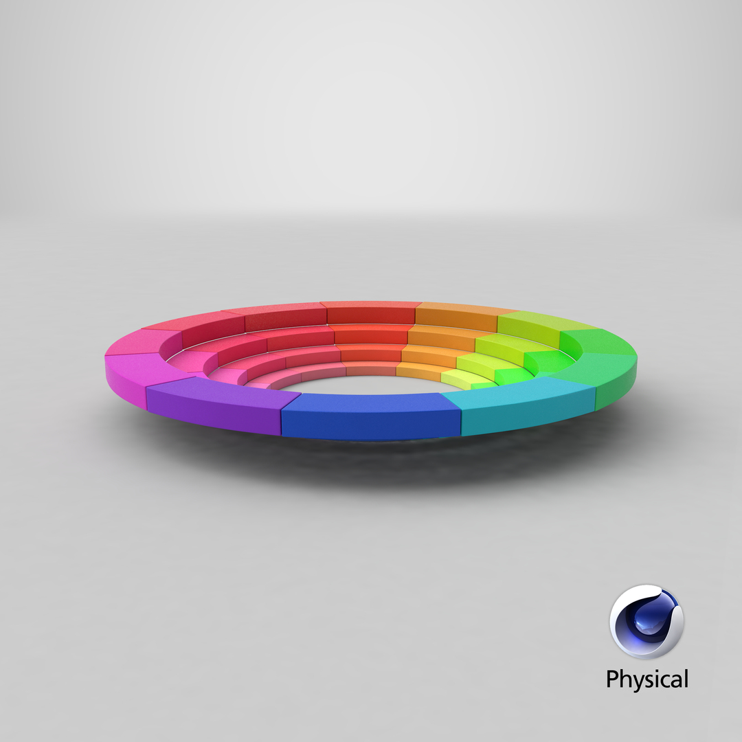 3d model color wheel