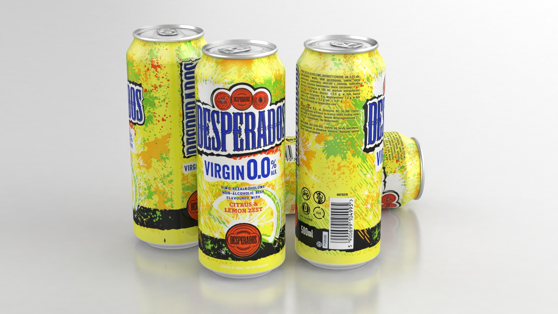 3D model Beer Can Desperados Virgin Noalco 500ml 2021 - TurboSquid 1731331
