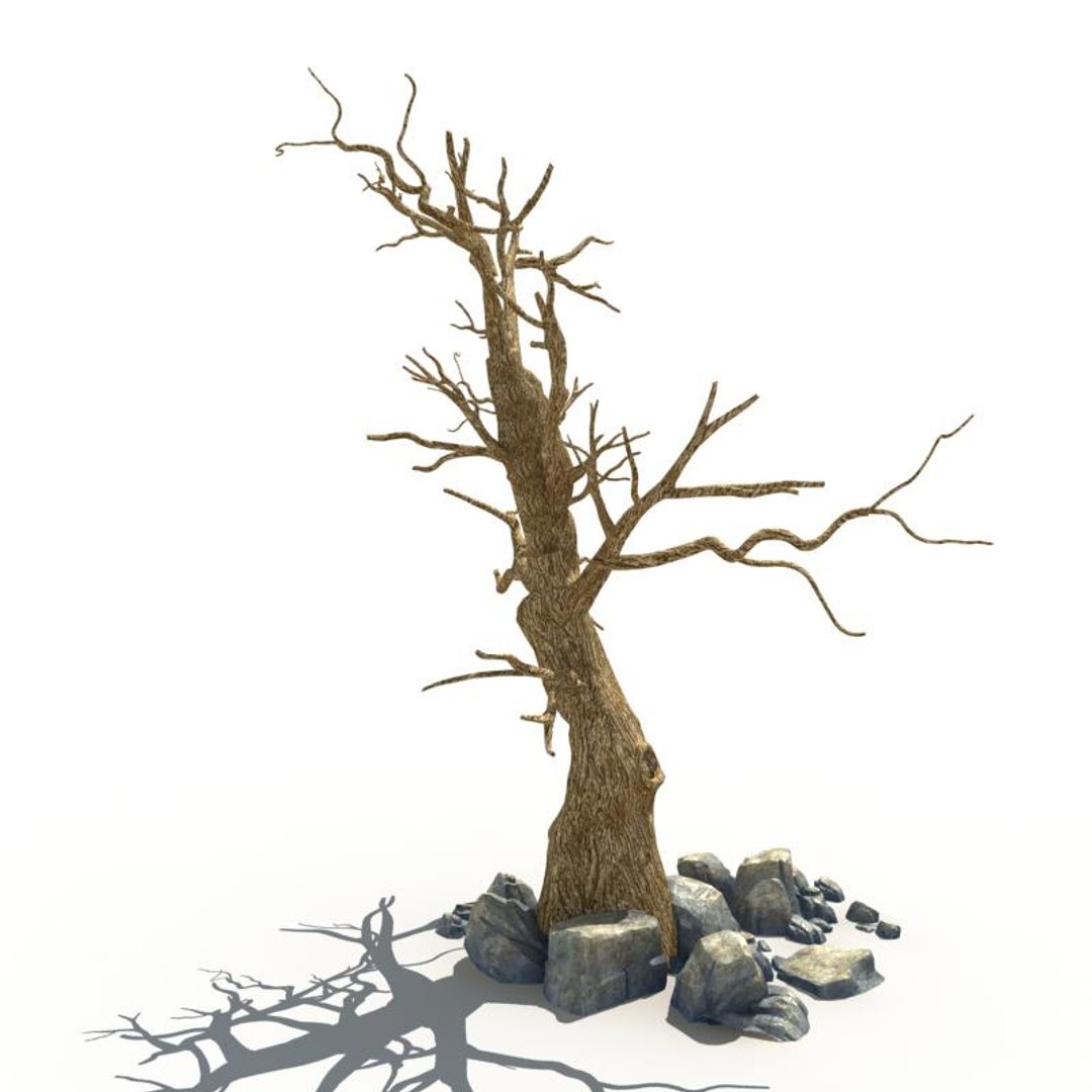 3d model of scary tree dry