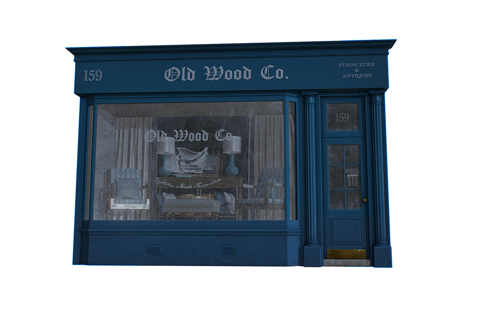 Store Front Facade 008 3D - TurboSquid 2162933