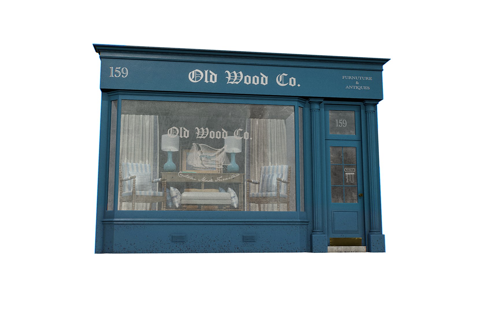 Store Front Facade 008 3D - TurboSquid 2162933