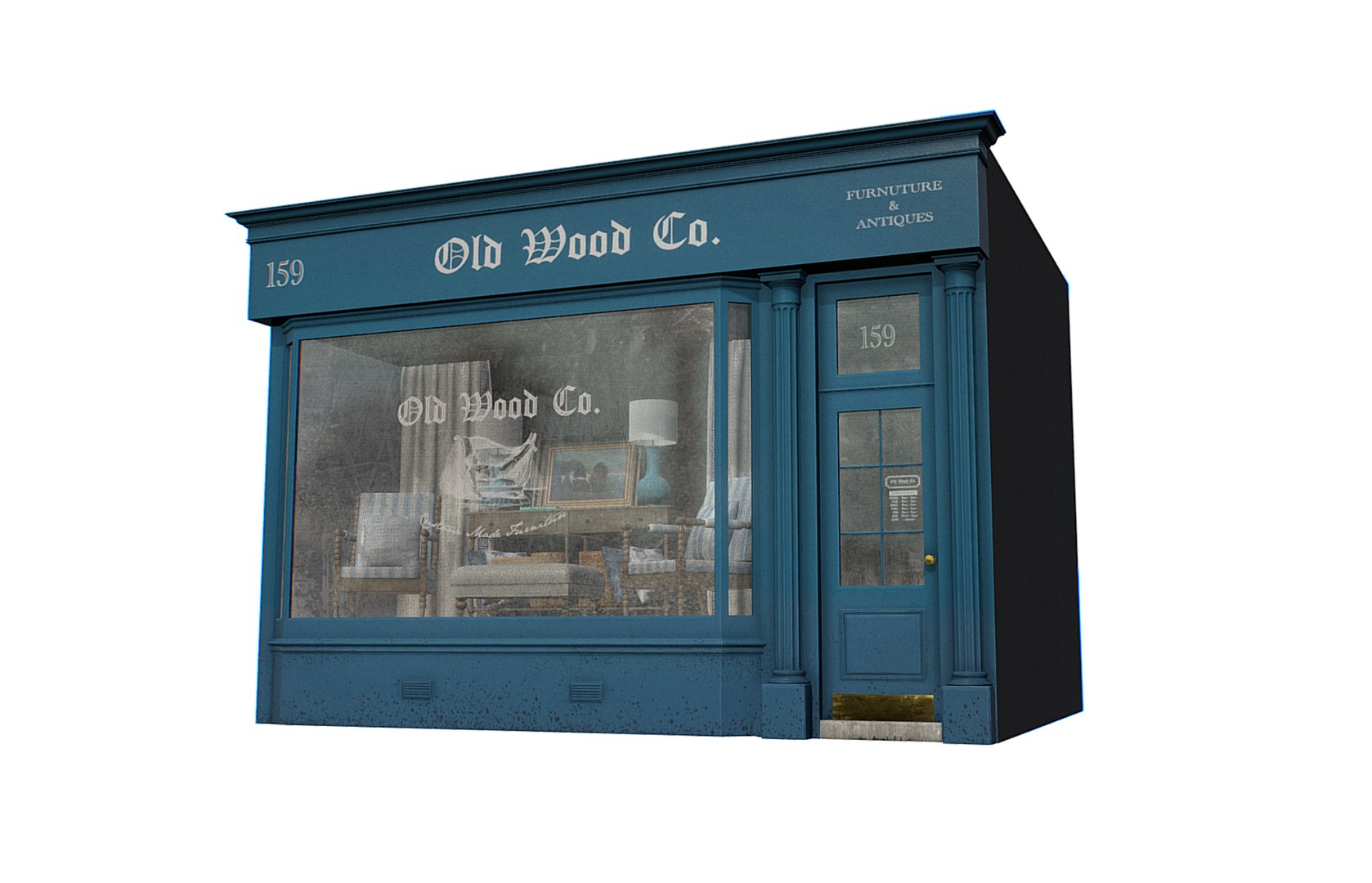 Store Front Facade 008 3D - TurboSquid 2162933