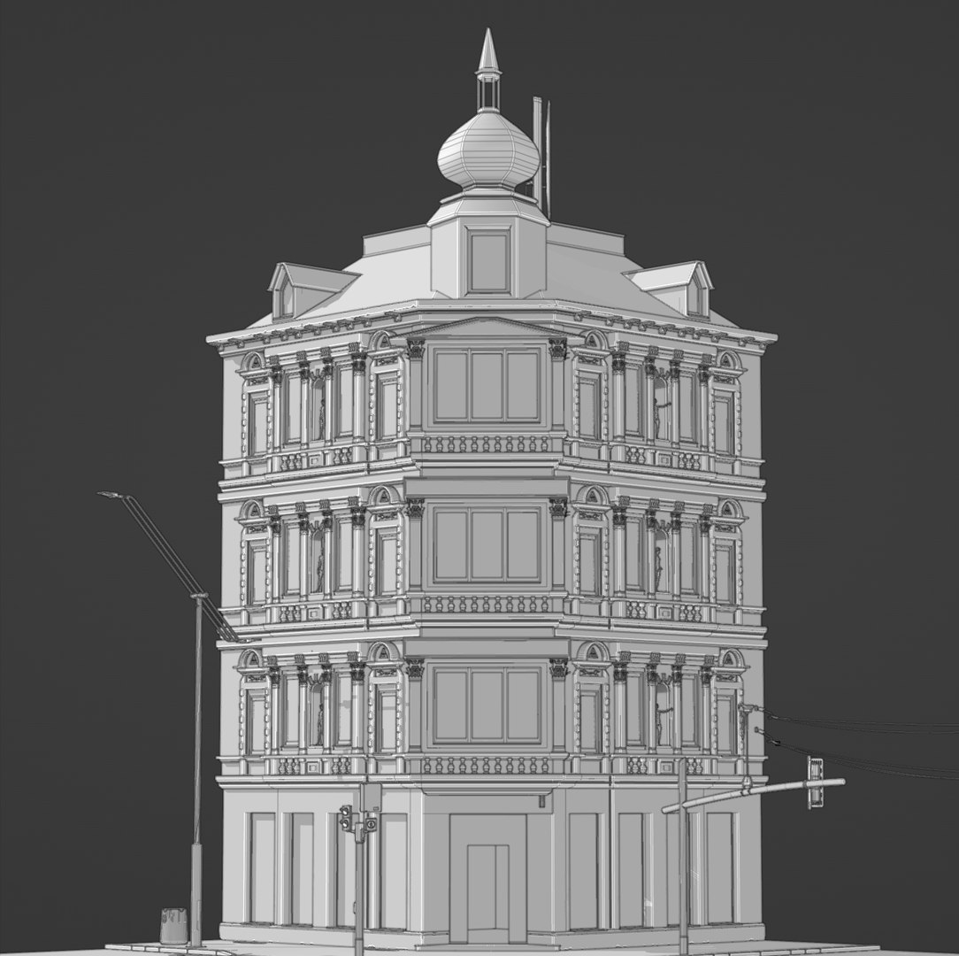 Silesian Multi-family Corner House 3D Model - TurboSquid 2212482