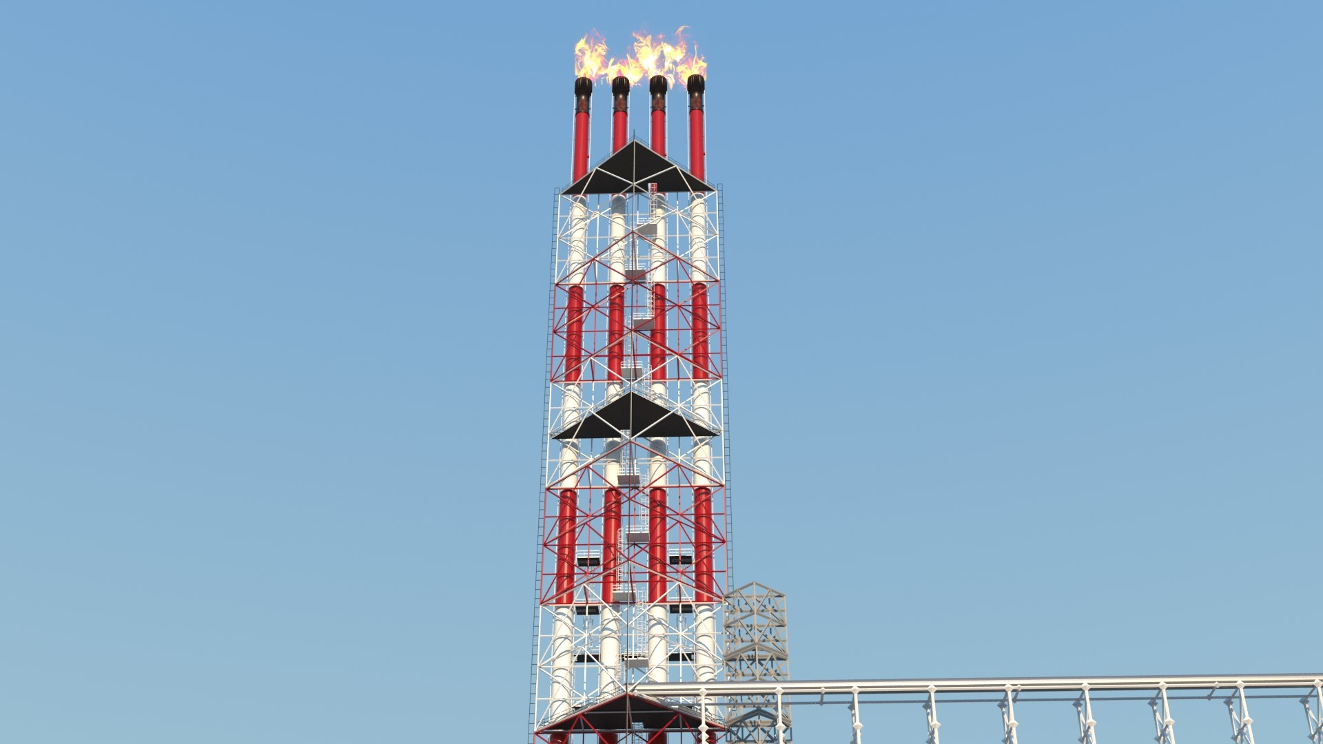 3D Flare Stacks - TurboSquid 1690815