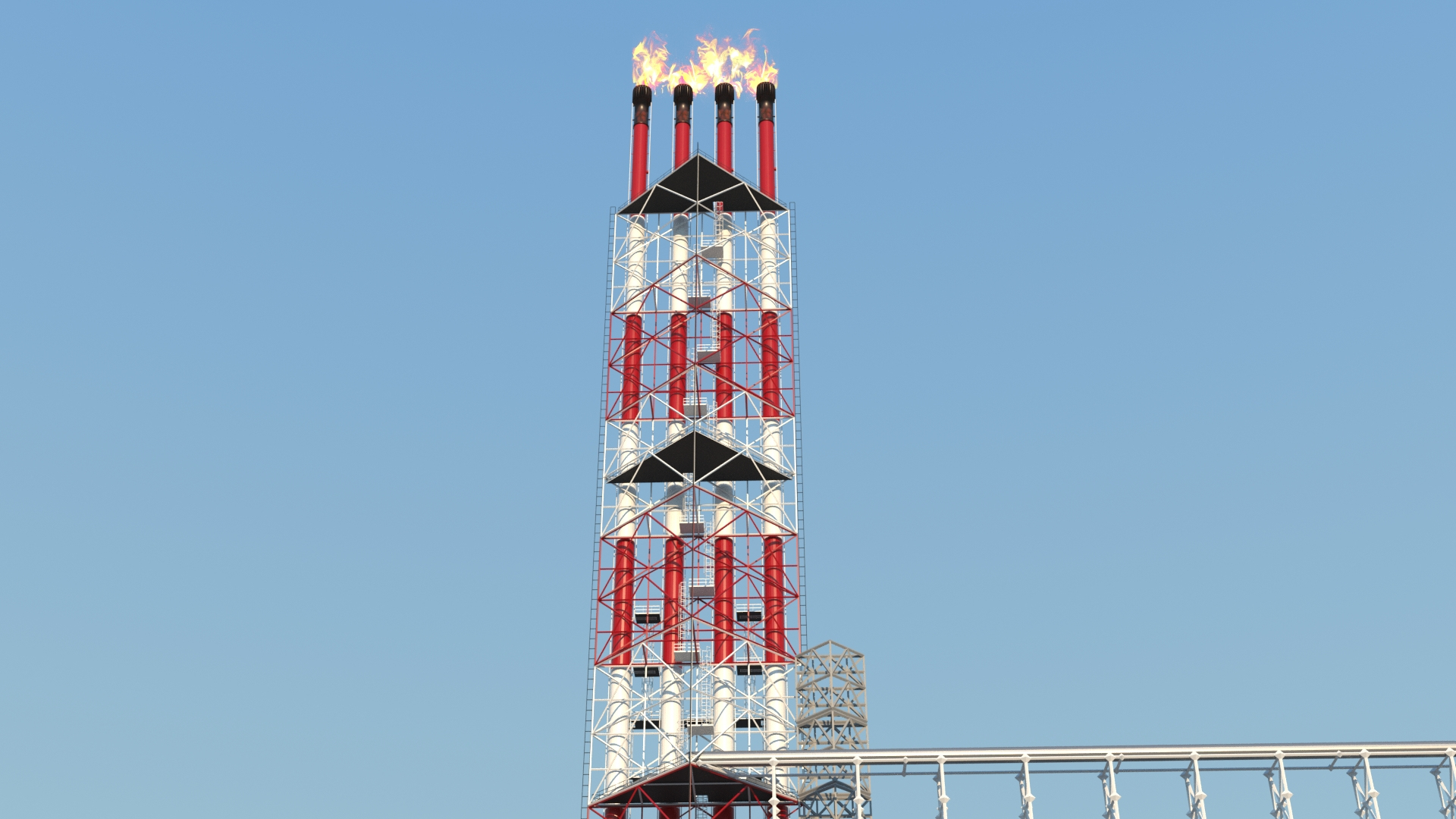 3D flare stacks - TurboSquid 1690815