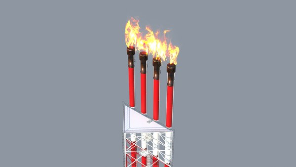 3D flare stacks - TurboSquid 1690815